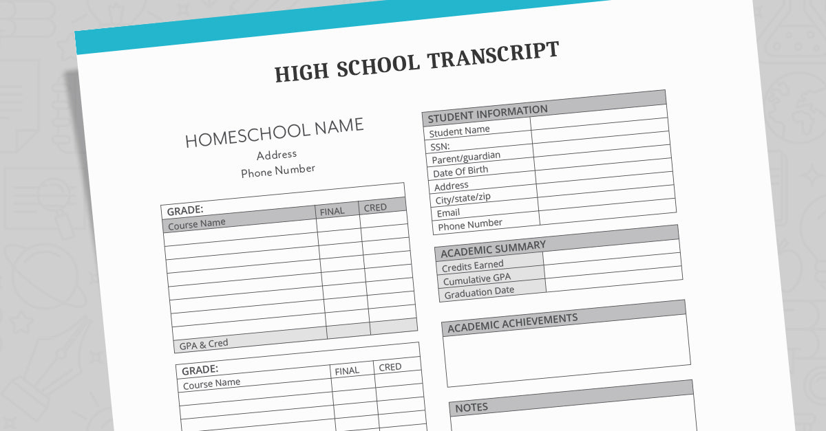 How to Create a Homeschool Transcript | AOP Homeschool | Blog